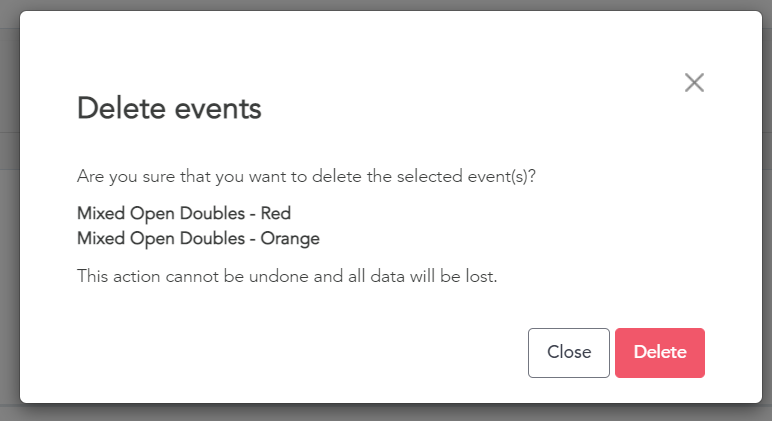 Delete Events in Tournaments – USTA Online Help Center