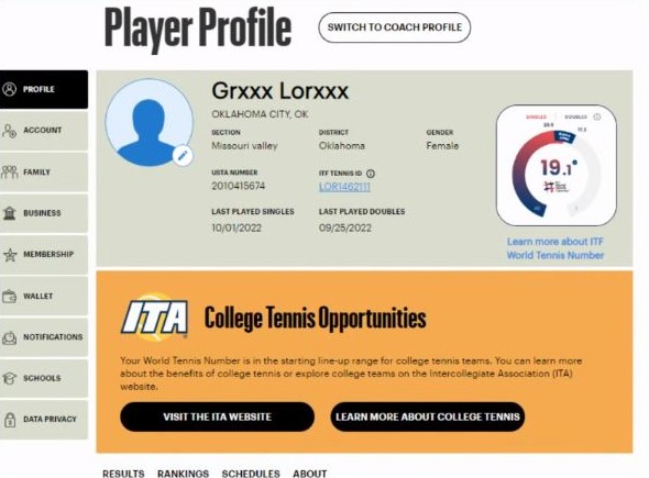 How to View and Complete Your Player Profile – USTA Online Help Center