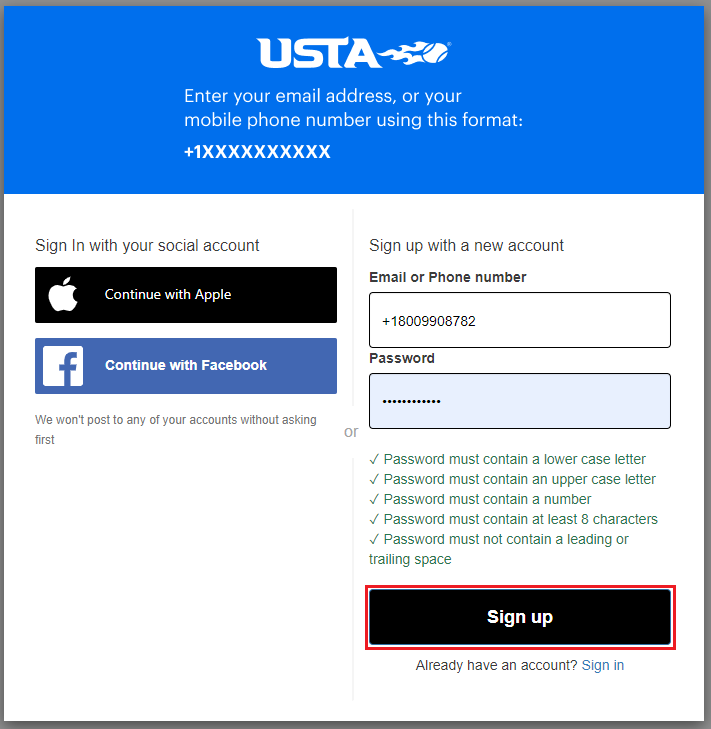 How to Create a USTA Account as a Provider – USTA Online Help Center
