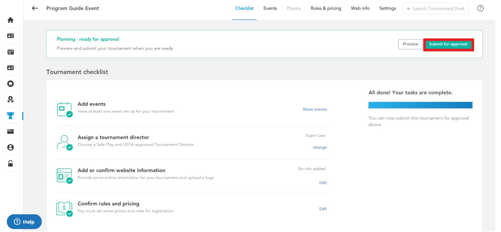 Tournament Application – USTA Online Help Center