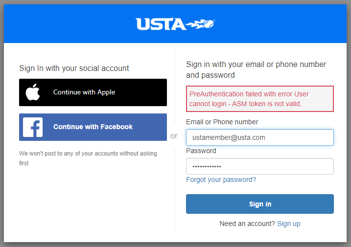 USTA Account Troubleshooting Tips – USTA Online Help Center