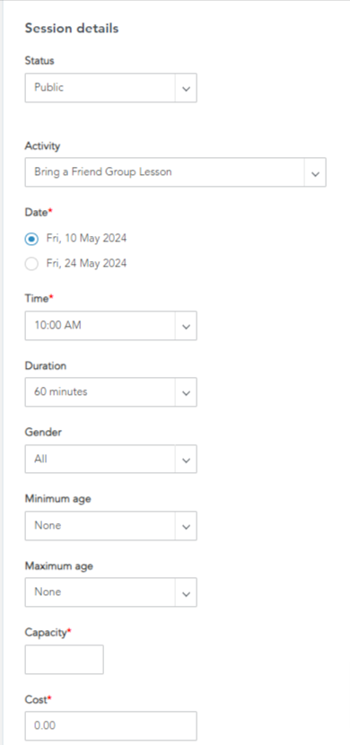Create and Edit Events and Sessions – USTA Online Help Center
