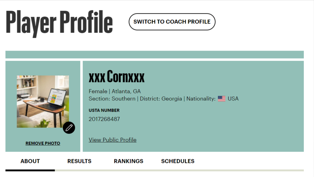 How to View and Complete Your Player Profile – USTA Online Help Center
