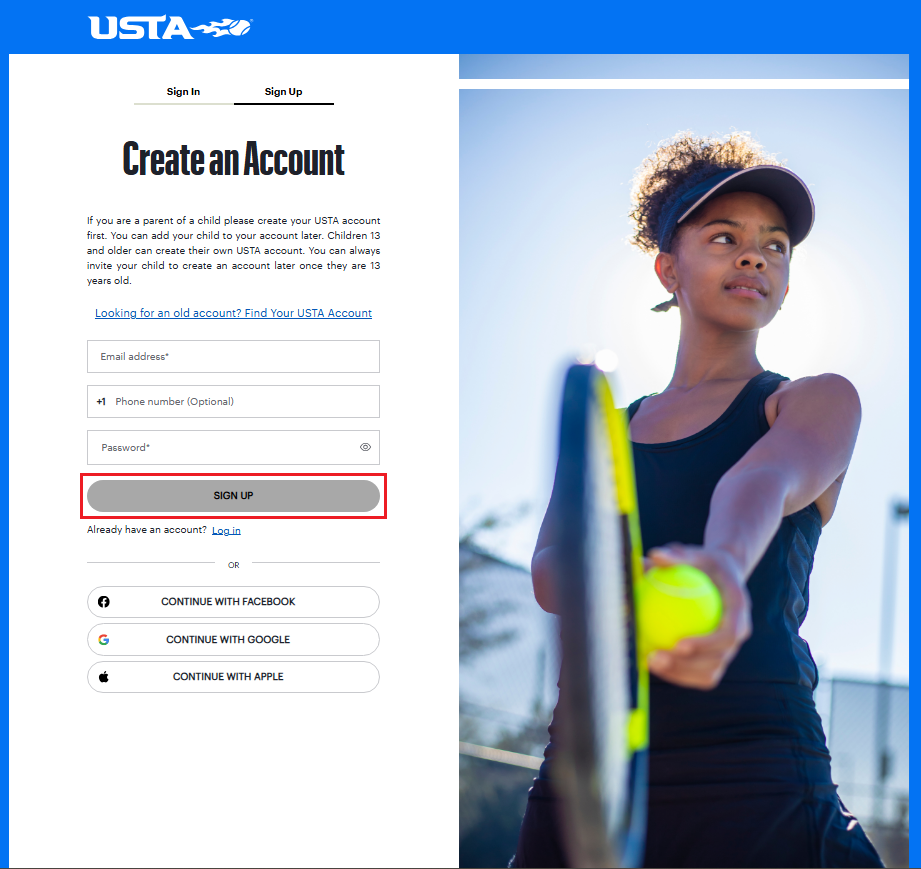How to Create a USTA Account Using Your Mobile Number – USTA Online ...