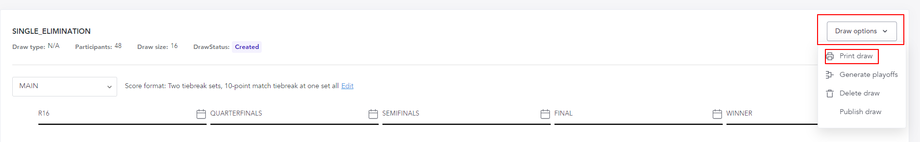 Print Tournament Draws – USTA Online Help Center