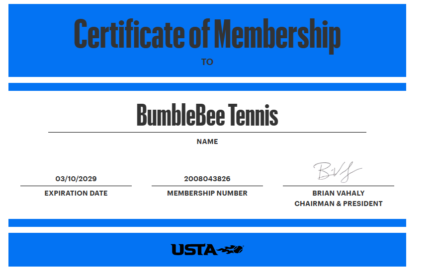 How to View Your Organization's Membership Certificate – USTA Online ...