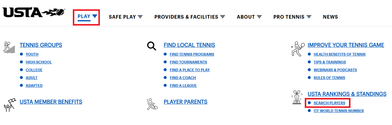 How to Search for a Player and View their Tournament Rankings – USTA ...