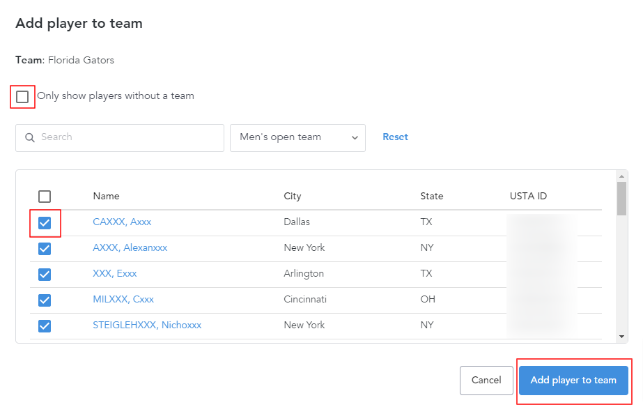 Creating Teams and Adding Players to a Team-Team Tournaments – USTA ...